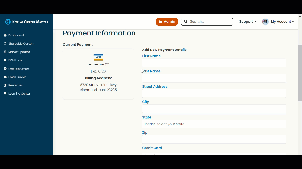 How to Update and View Billing Information