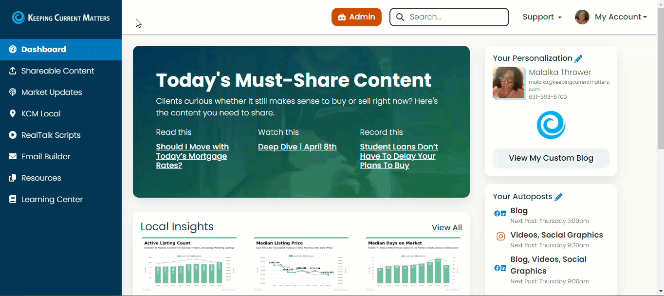 How to Share Content to your Website